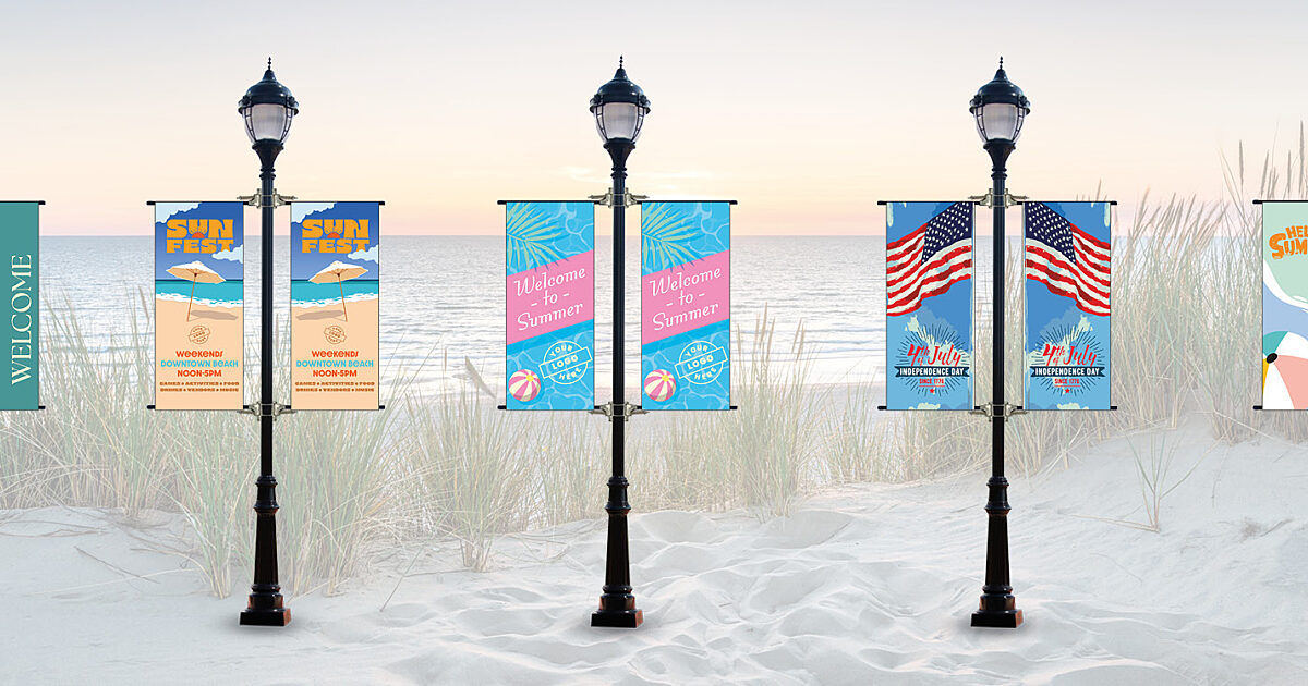Get Some Color This Summer with Custom Pole Banners! | bannersaver.com