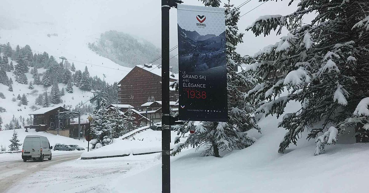 Pole Banners and Banner Brackets at Ski Resorts |… | bannersaver.com