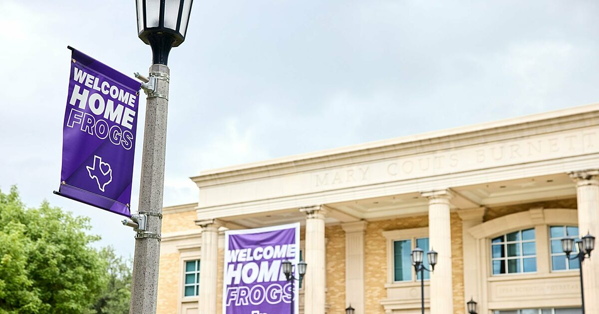TCU Horned Frogs | Custom Pole Banners Welcome… | bannersaver.com